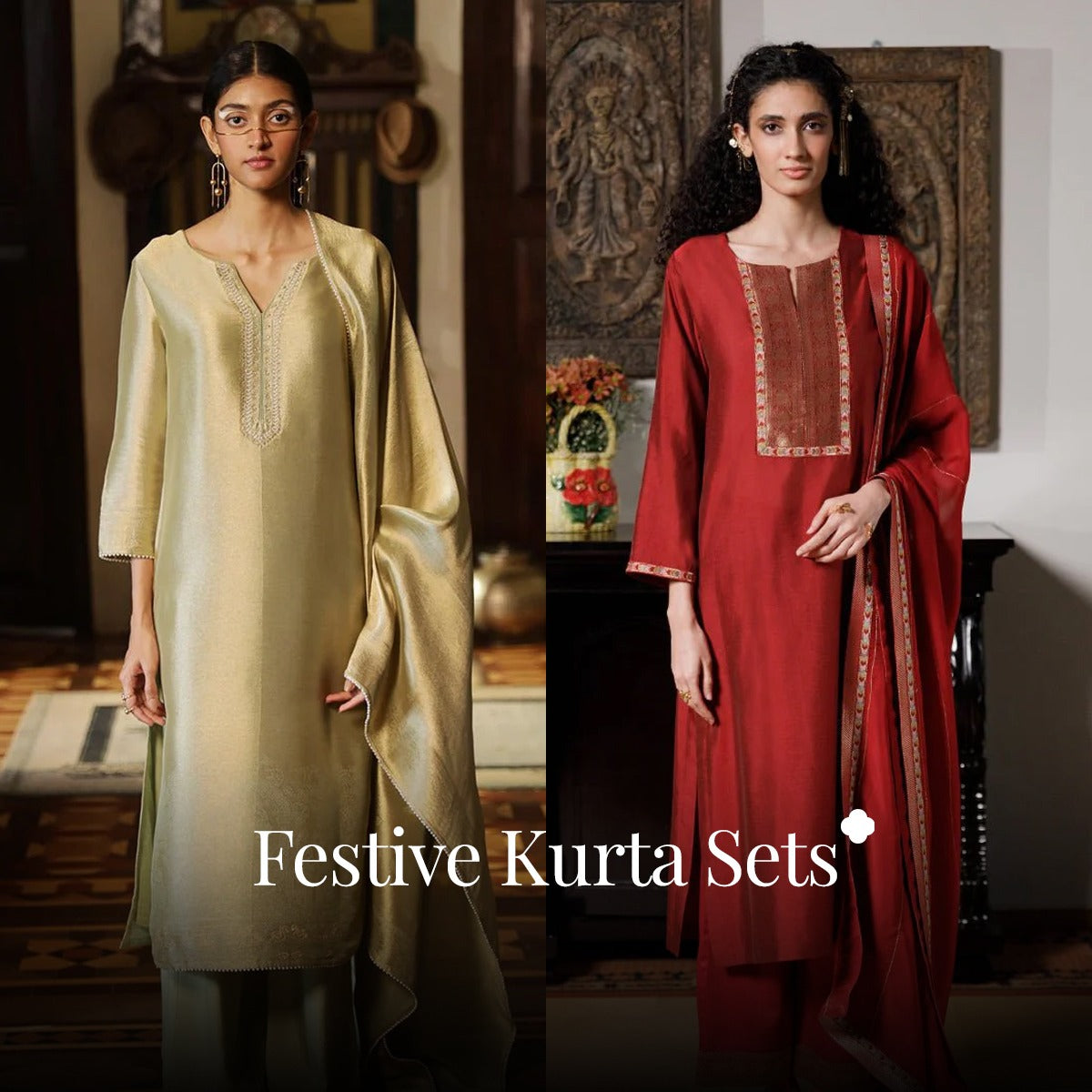 Buy Festive Kurta Sets for Women | Designer Ethnic Wear – Ganga Fashions